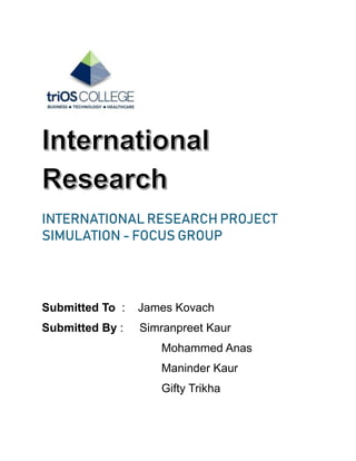focus group-International Research presentation | DOCX | Internet of ...