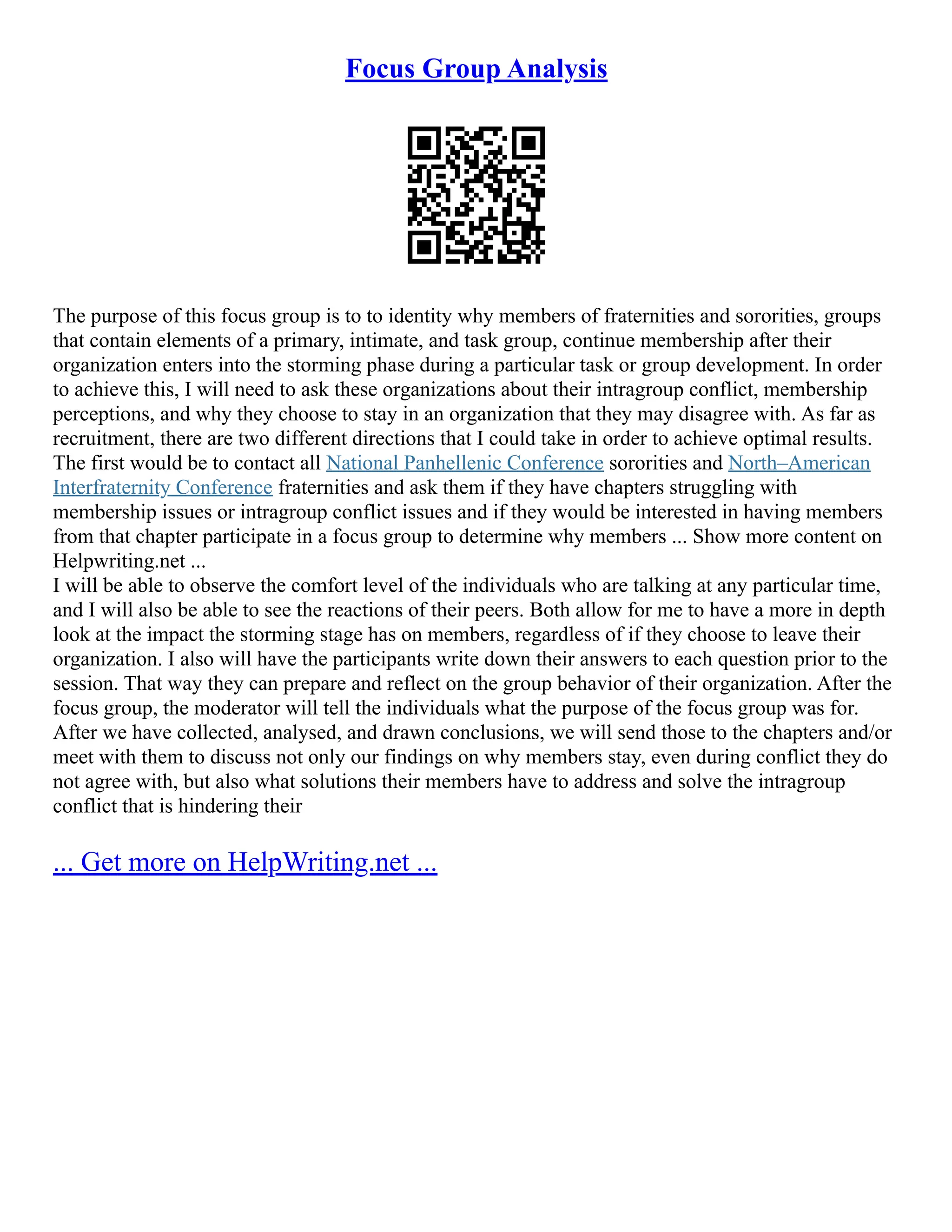 Focus Group Analysis | PDF