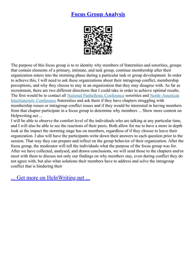 Focus Group Analysis | PDF