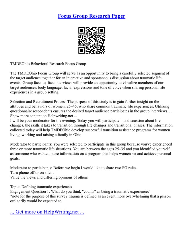 Focus Group Analysis | PDF