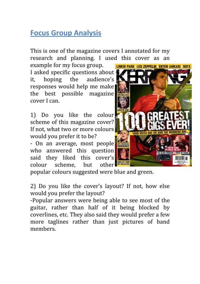 Focus group analysis of cover | PDF | Free Download