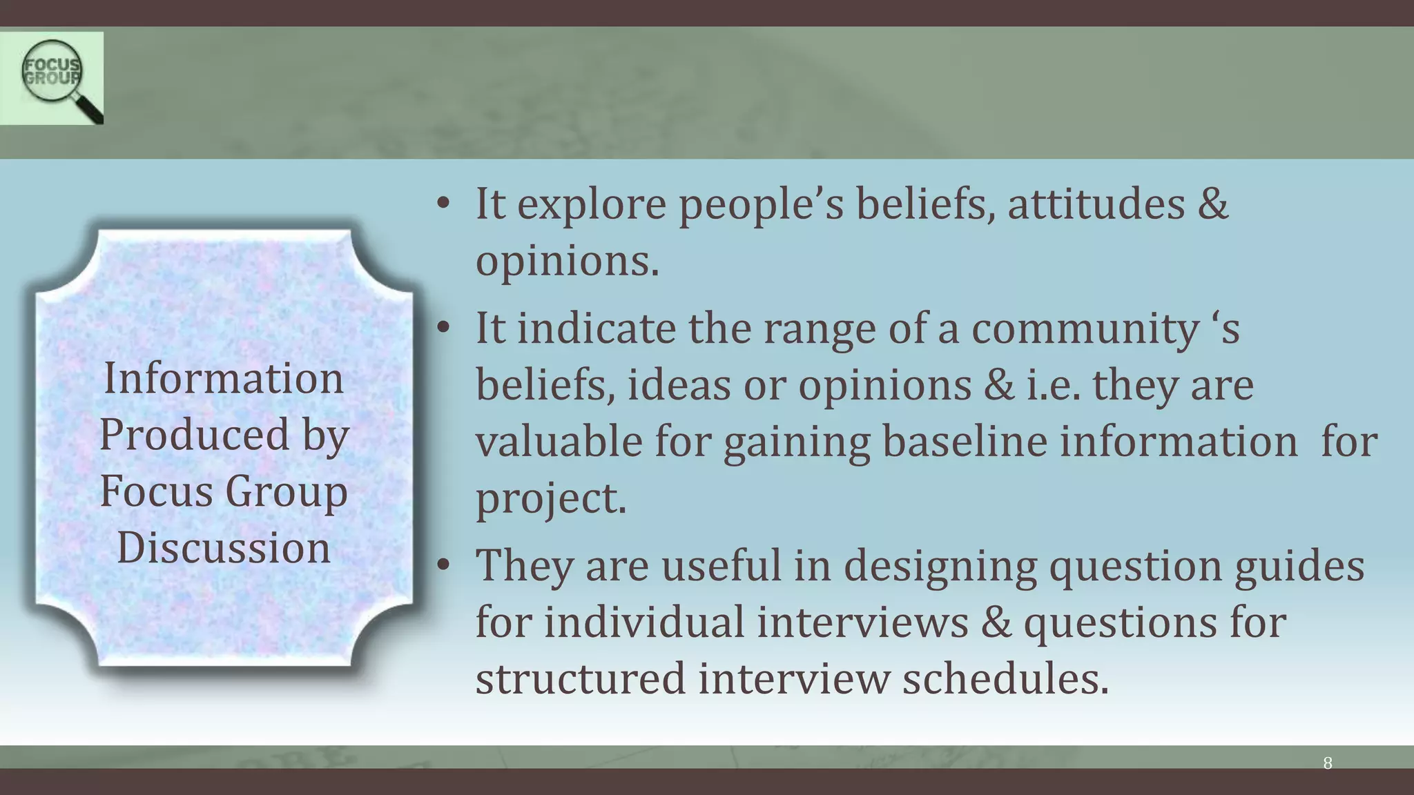 Focus group discussion | PPTX