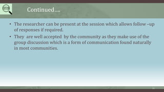 Focus group discussion | PPTX