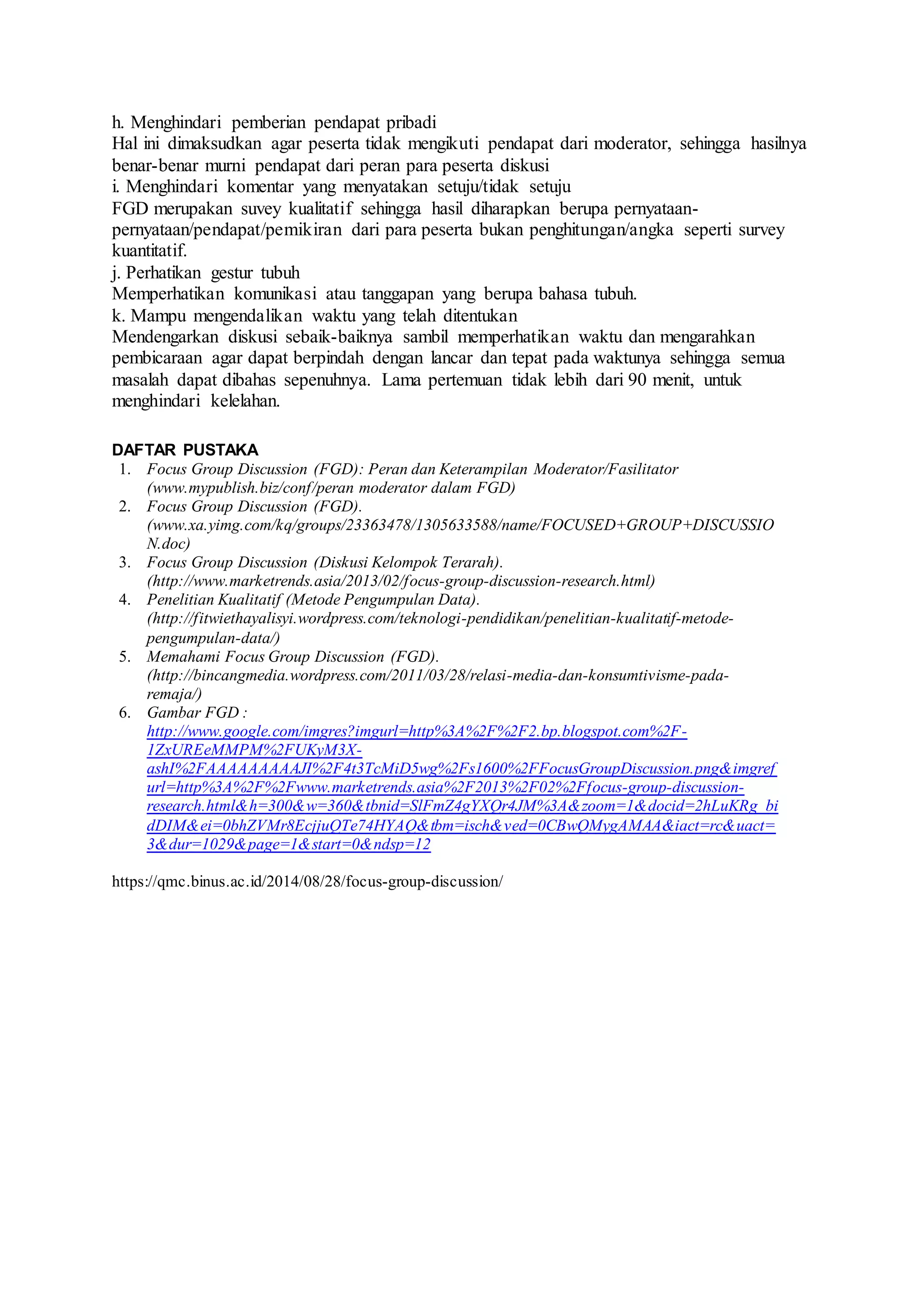 Focus group discussion | DOCX