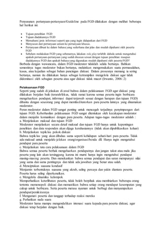 Focus group discussion | DOCX