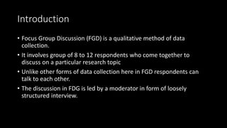 Focus group discussion (FGD) | PPTX