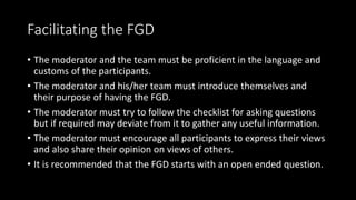 Focus group discussion (FGD) | PPTX
