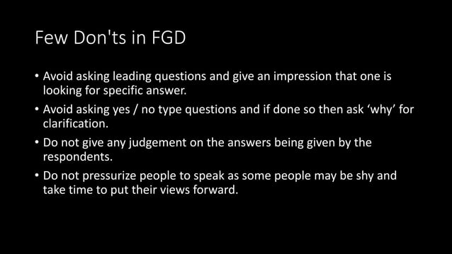 Focus group discussion (FGD) | PPTX