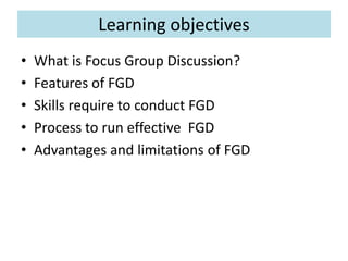 Focus group discussion | PPTX | Family and Relationships