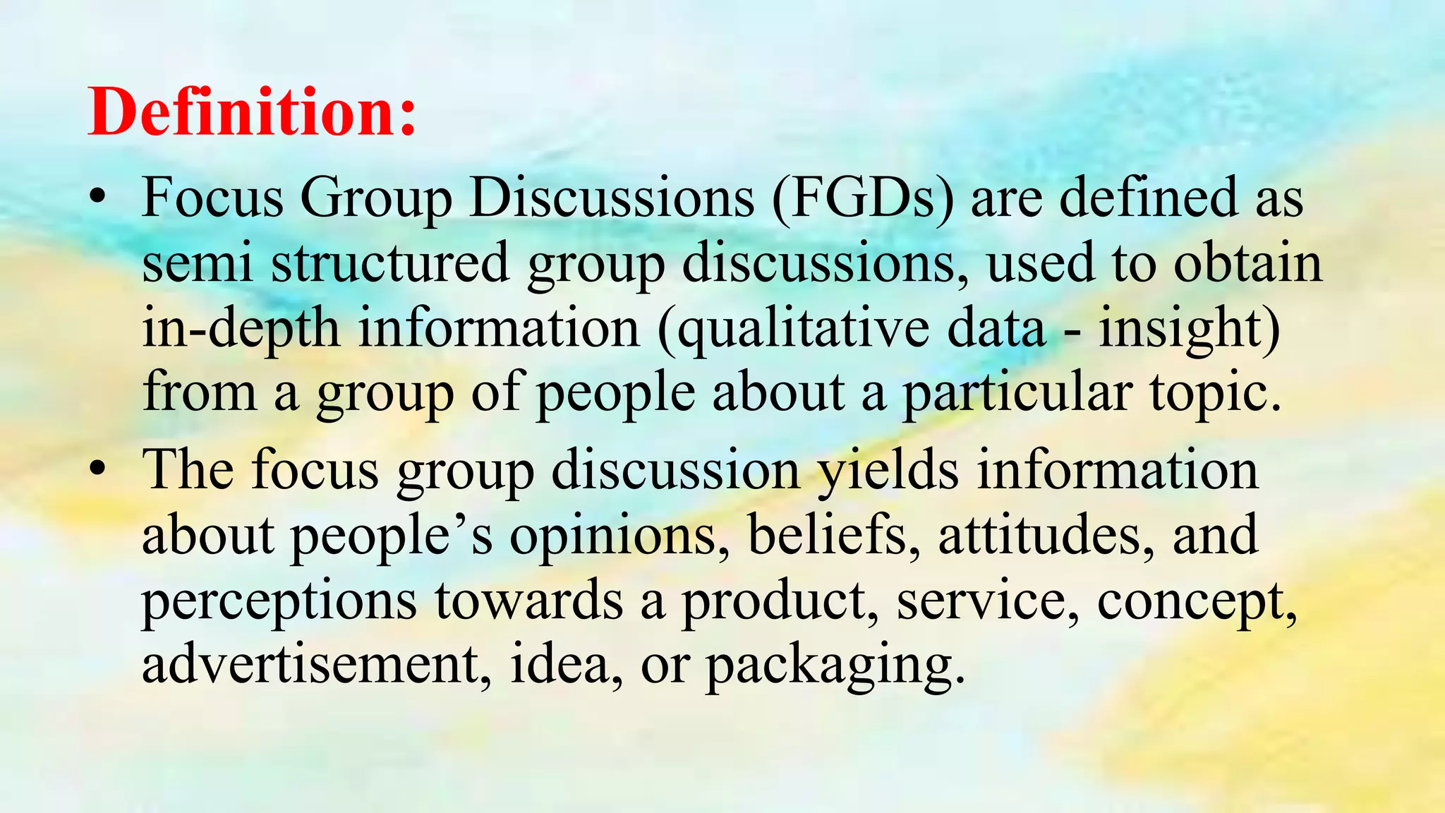 Focus group discussion | PPTX