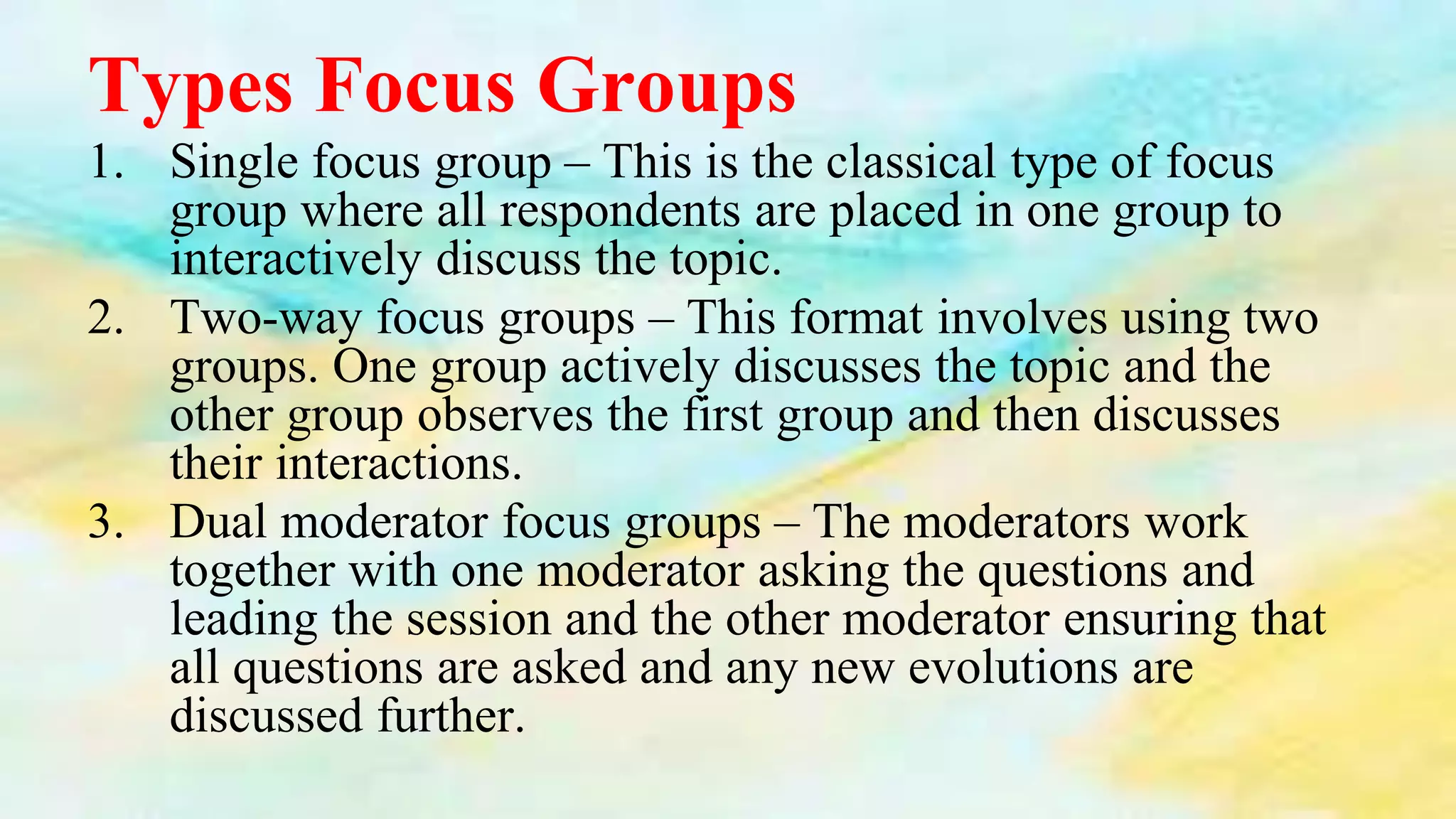 Focus group discussion | PPTX