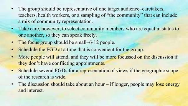 Focus group discussion | PPTX