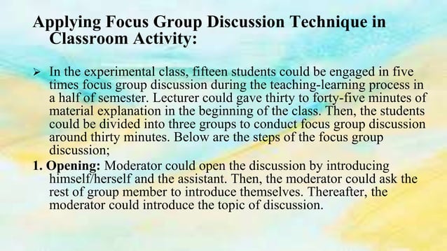 Focus group discussion | PPTX