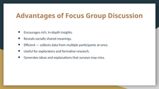 Focus Group Discussion (FGD) in Social Research | Qualitative Research ...