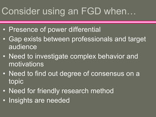 Focus Group Discussion (Fgd) | PPT