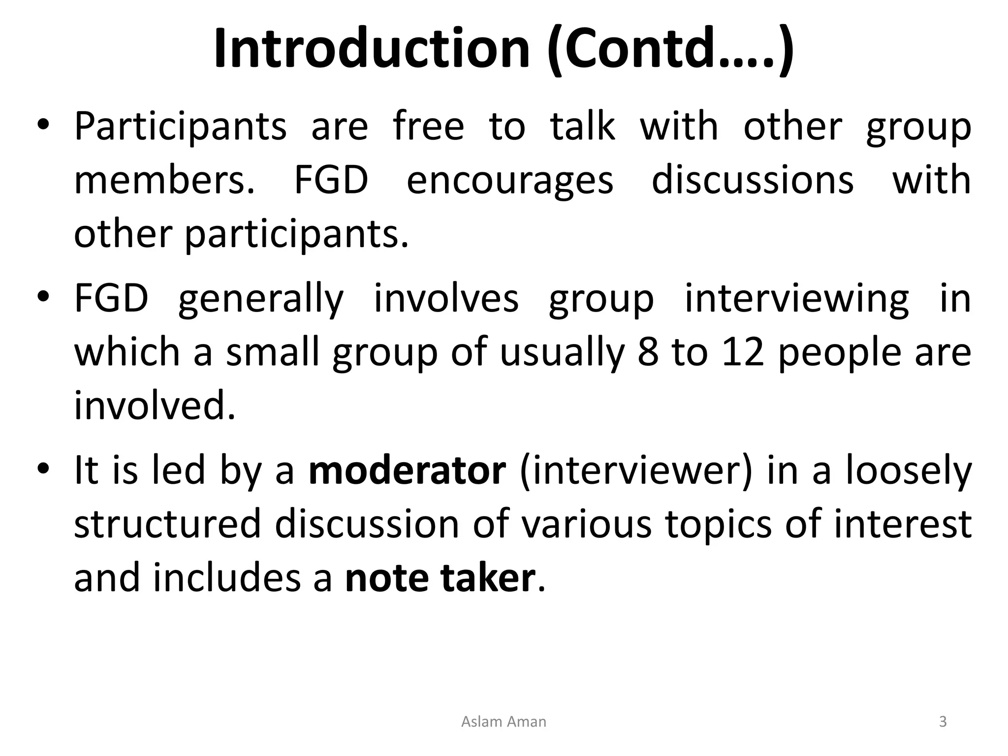 FOCUS GROUP DISCUSSION (FGD) | PDF