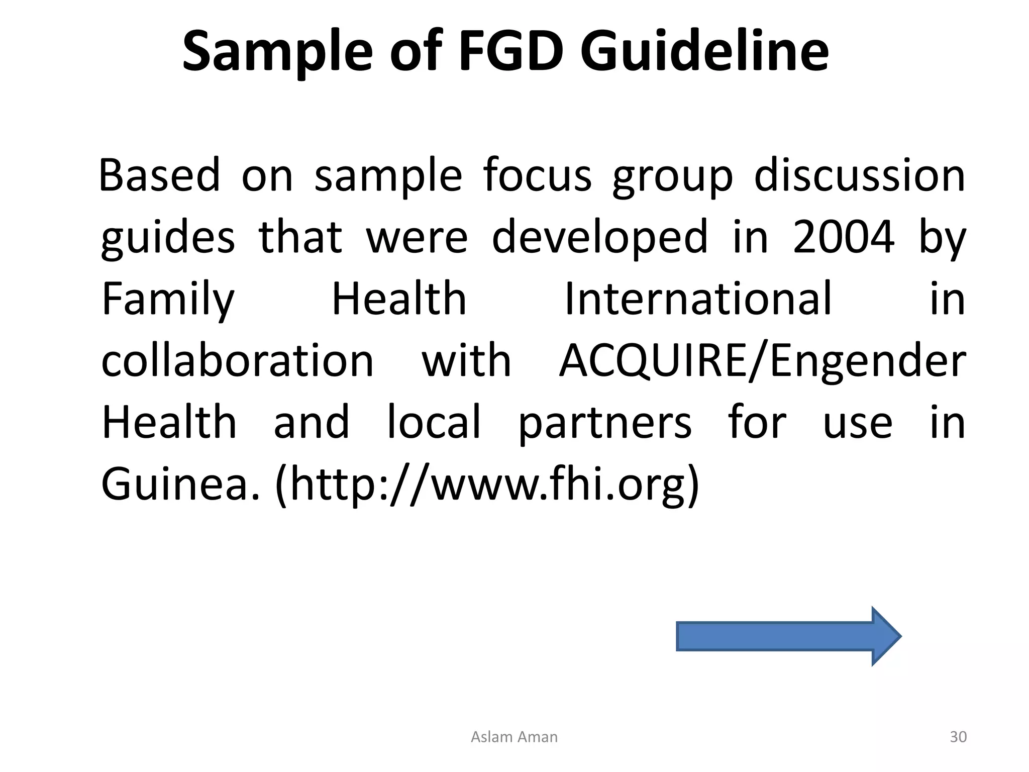 FOCUS GROUP DISCUSSION (FGD) | PDF