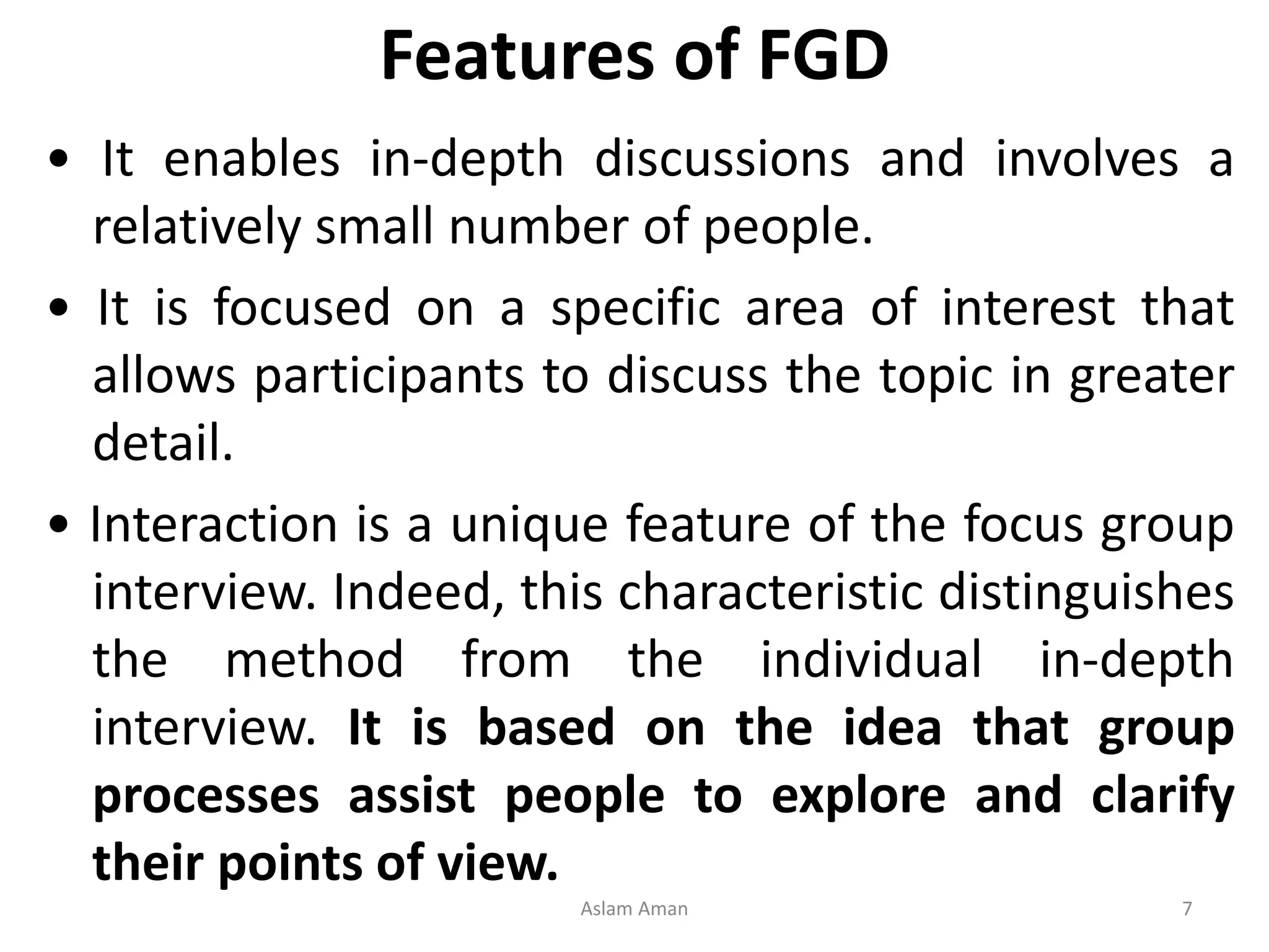 FOCUS GROUP DISCUSSION (FGD) | PDF