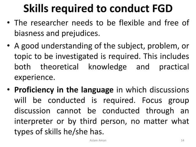 FOCUS GROUP DISCUSSION (FGD) | PDF