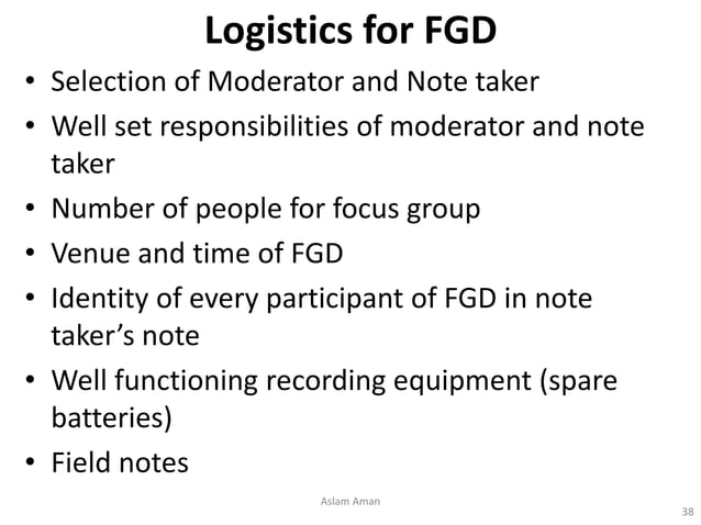FOCUS GROUP DISCUSSION (FGD) | PDF