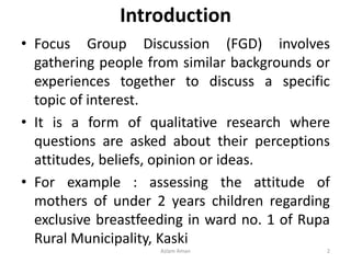 Focus Group Discussion Questions