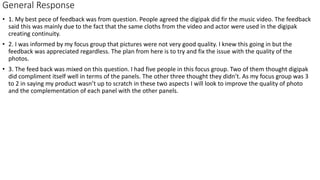 Focus group feedback | PPTX
