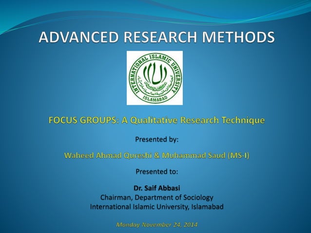 Focus Group Discussion | PPTX | Science