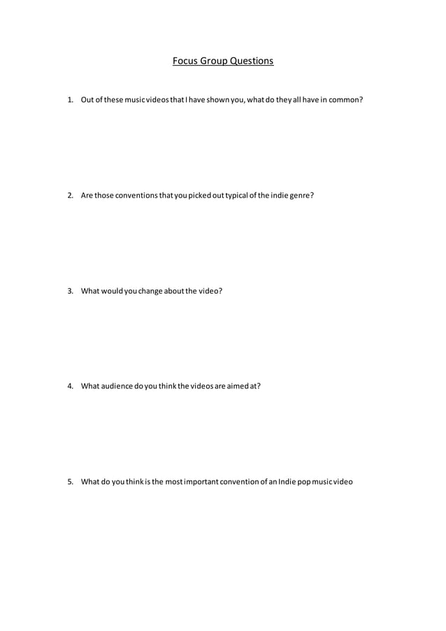 Focus group questions | DOCX