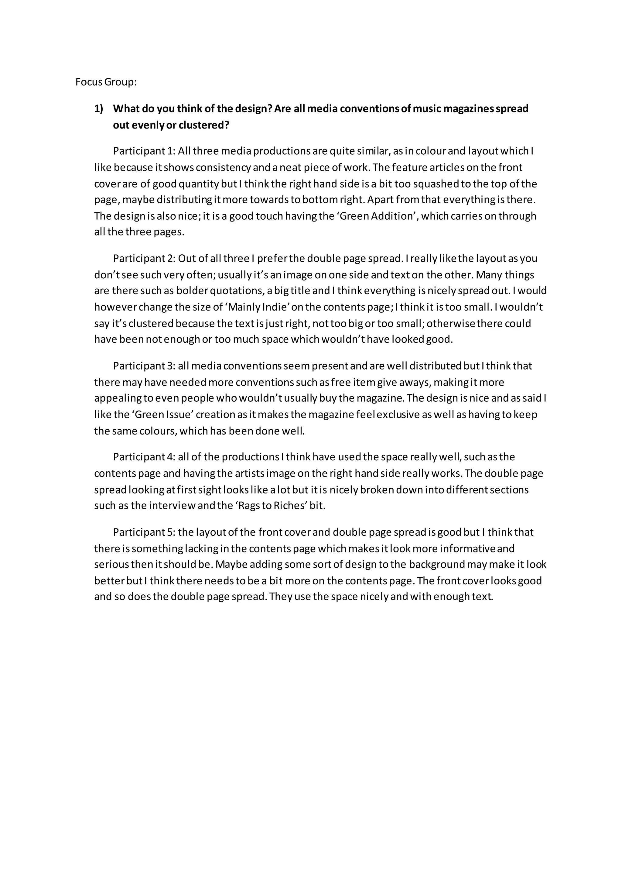 Focus group questions and answers | PDF