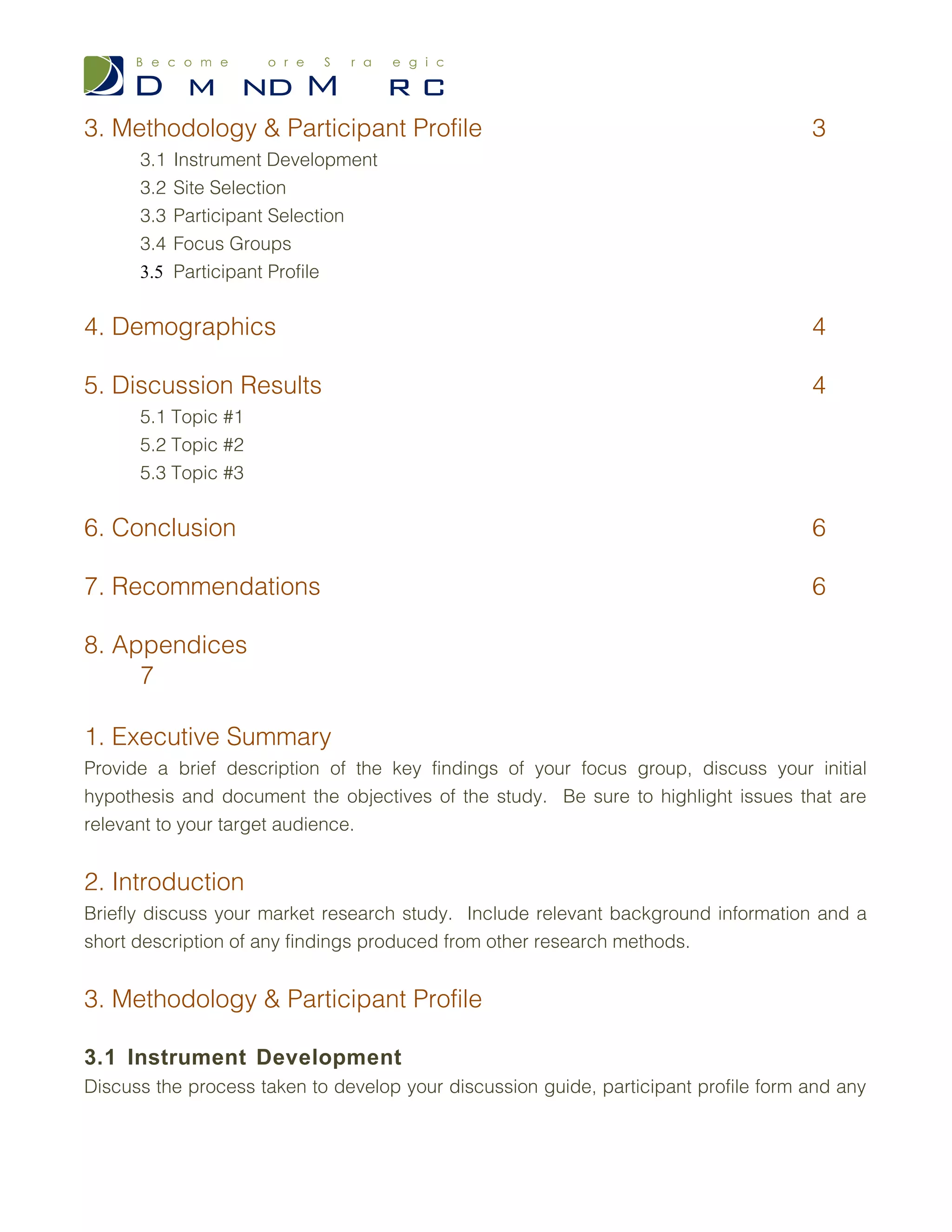 Focus Group Report Template | PDF