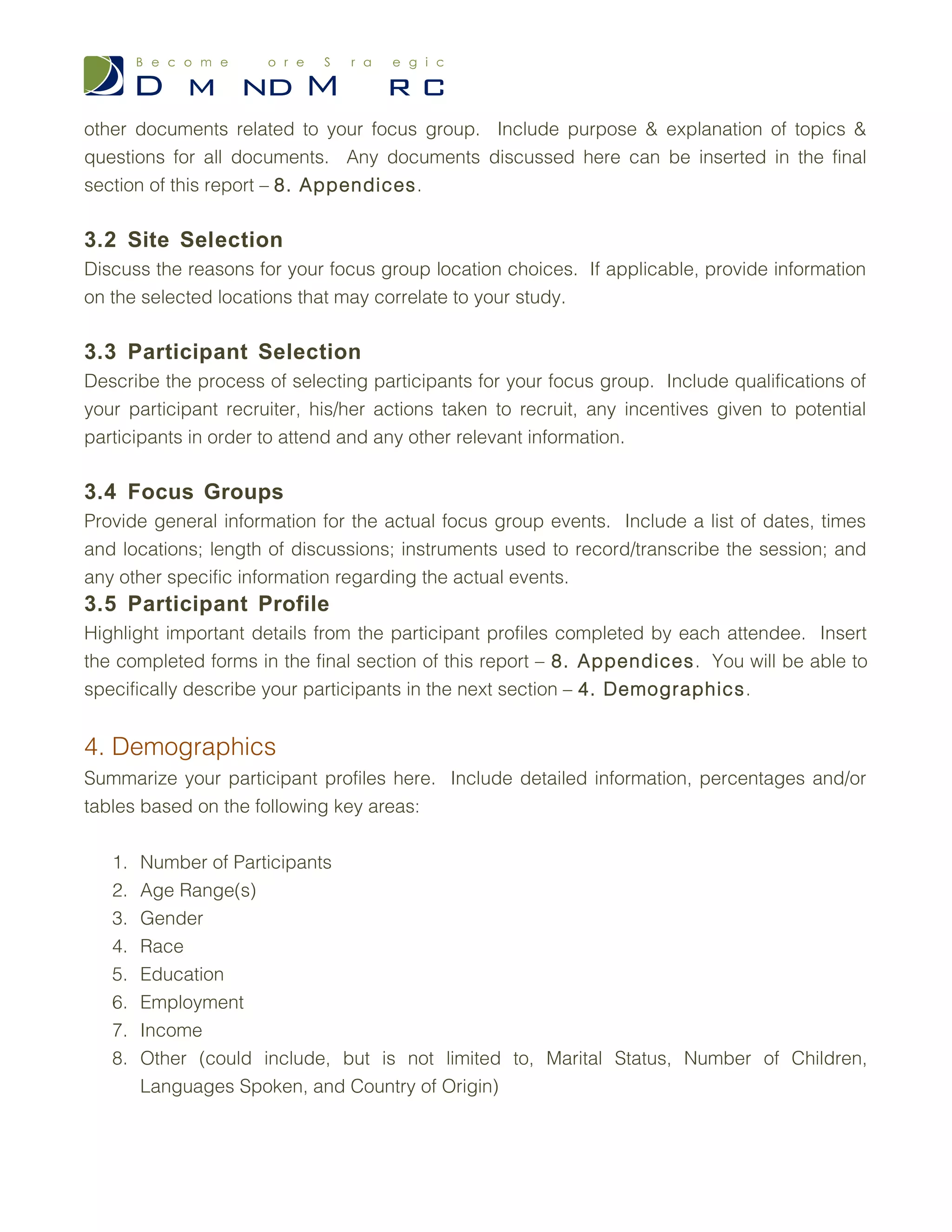 Focus Group Report Template | PDF