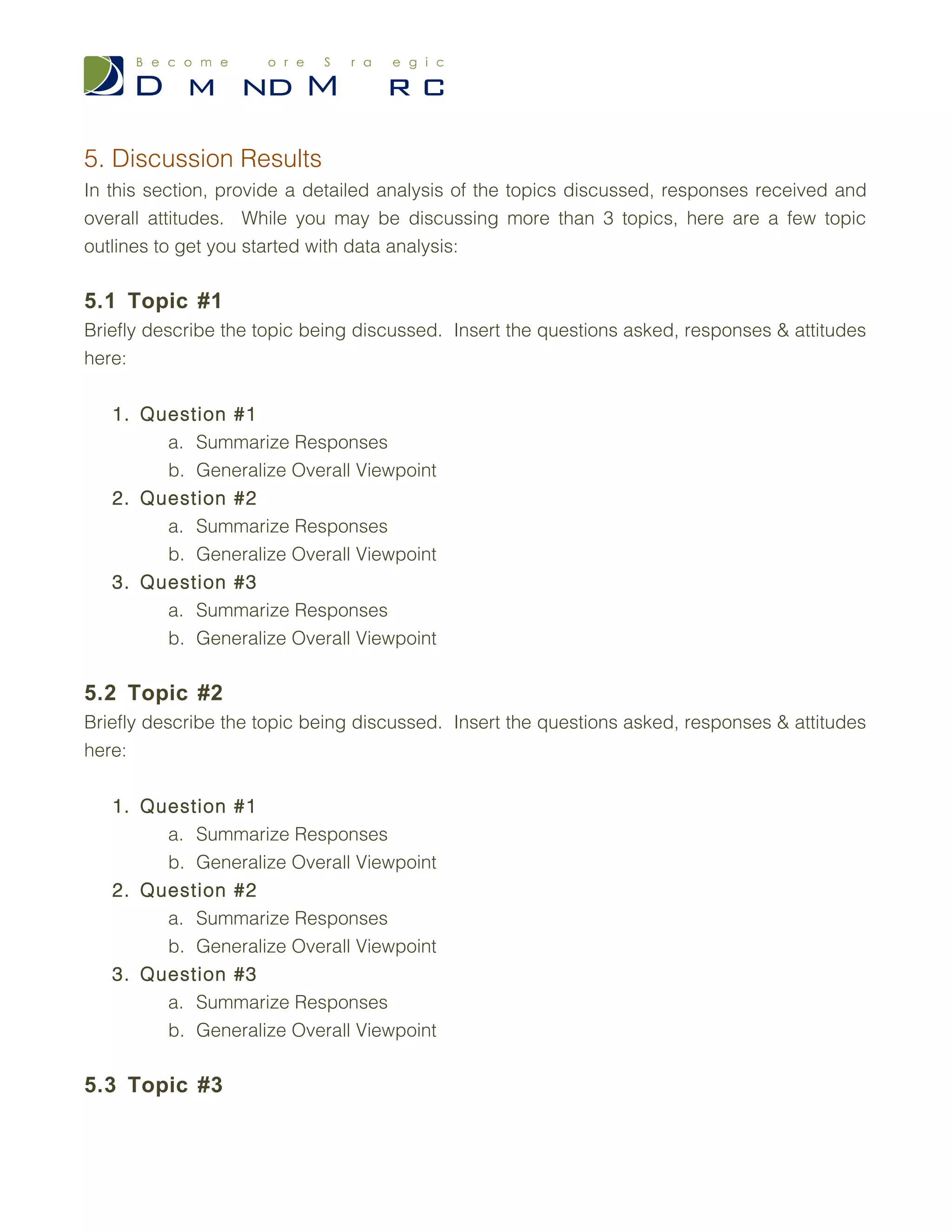 Focus Group Report Template | PDF
