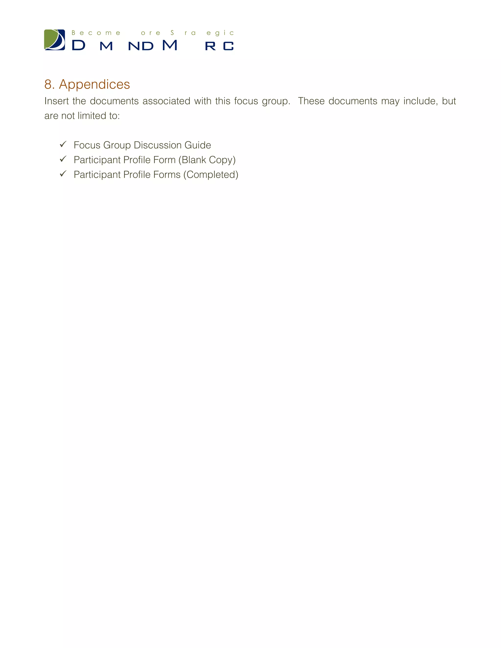 Focus Group Report Template | PDF