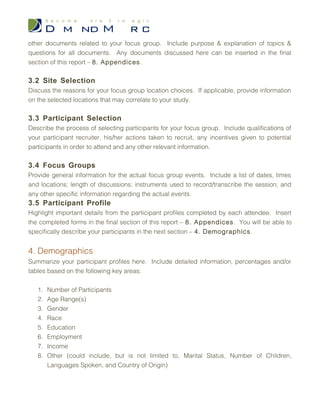 Focus Group Report Template | PDF