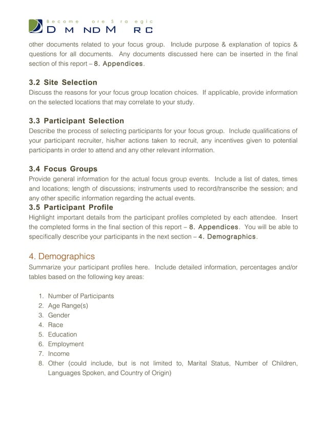 Focus Group Report Template | PDF
