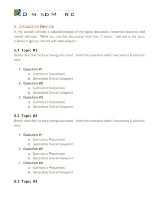 Focus Group Report Template | PDF