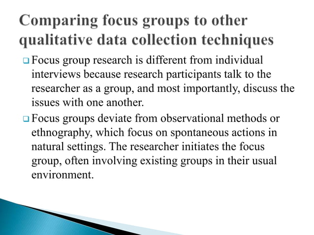 Focus Group Research in qualitative study | PPTX