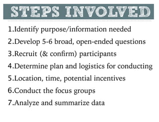 Focus Groups | PDF