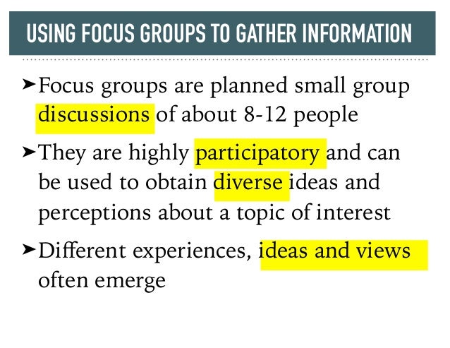 Focus Groups
