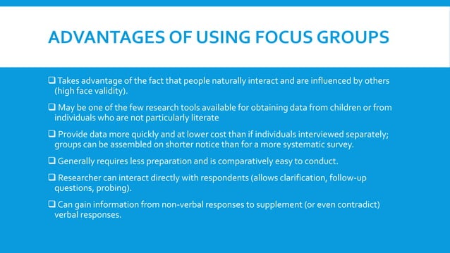 FOCUS GROUP PRESENTATION IN PSYCHOLOGY.. | PPT