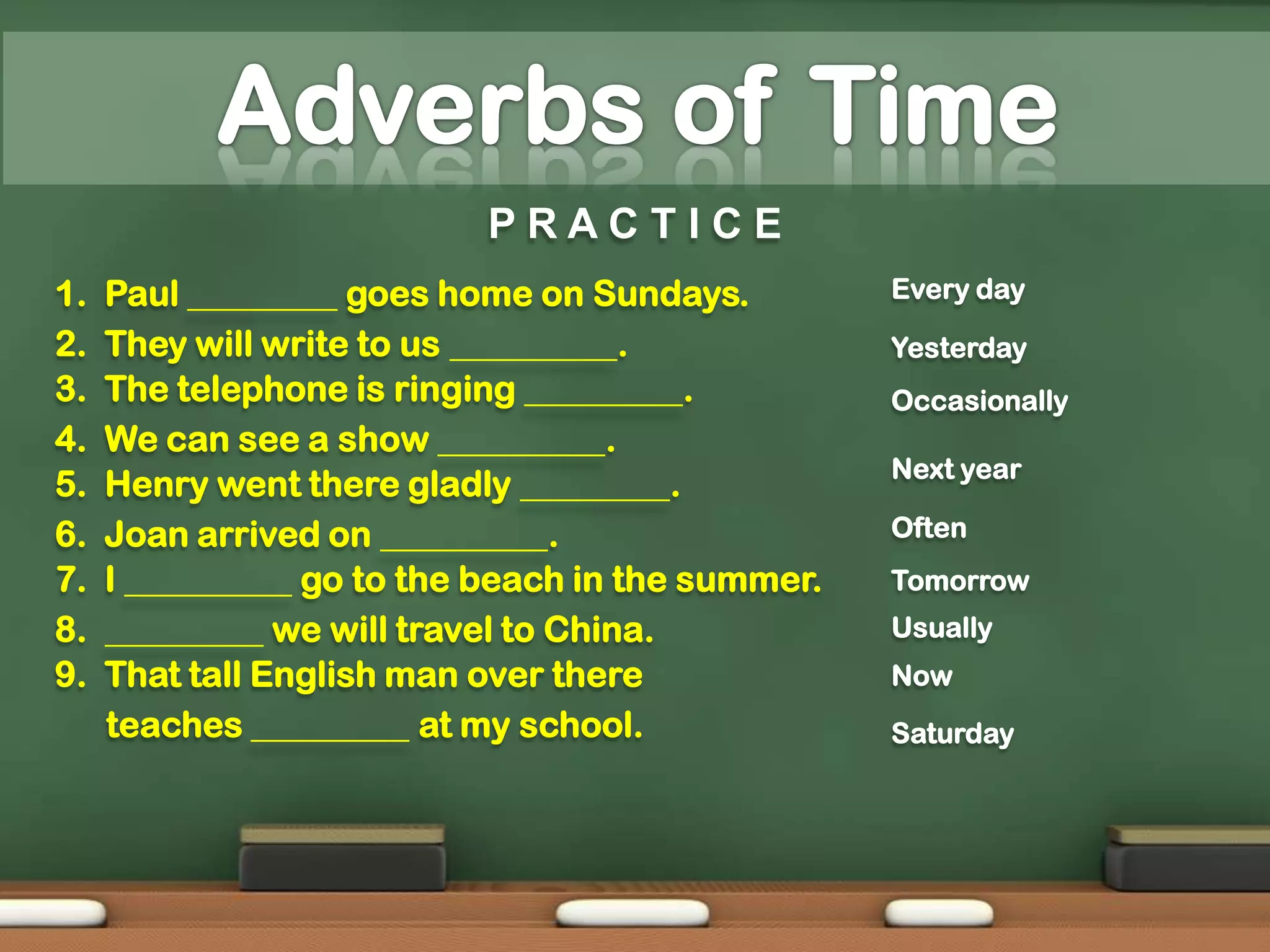 Focusing Adverbs and Adverbs of Time | PPTX