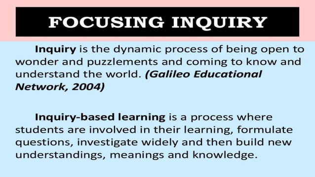 Focusing inquiry (report) [autosaved] | PPTX