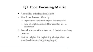 The Focusing Matrix for Quality Improvement | PPTX
