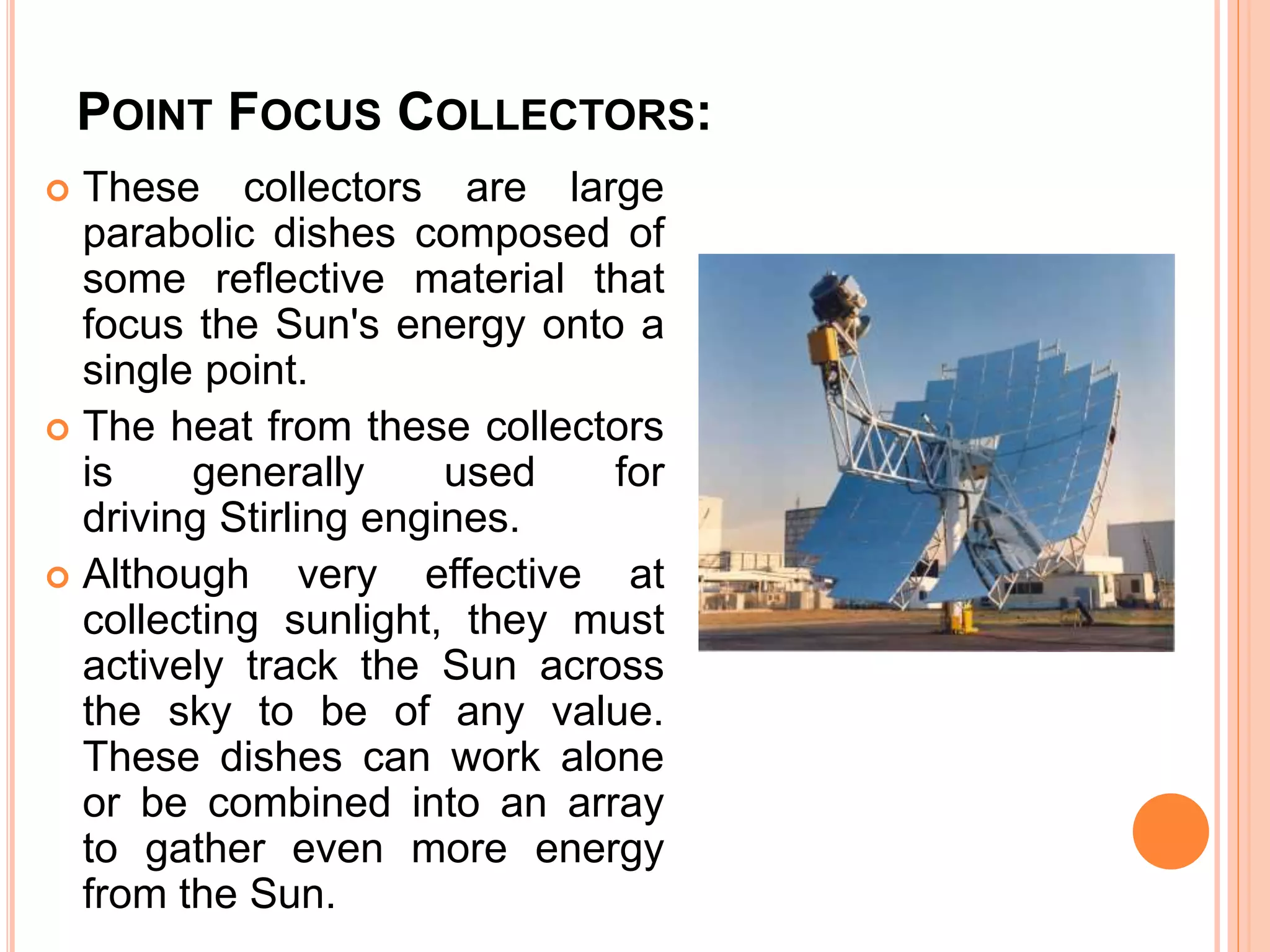 Focusing type solar collector | PPTX