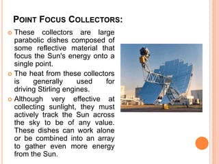 Focusing type solar collector | PPTX