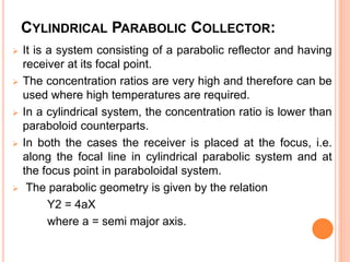 Focusing type solar collector | PPTX