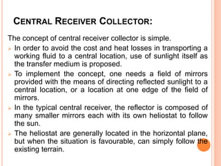 Focusing type solar collector | PPTX