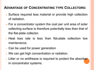 Focusing type solar collector | PPTX