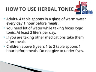 Focus Logic -Herbal Drink- Presentation. | PPTX