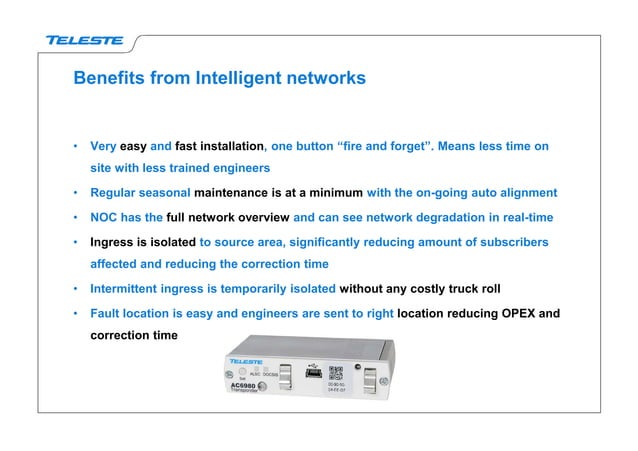 Focus on the essential / Intelligent Networks | PPT